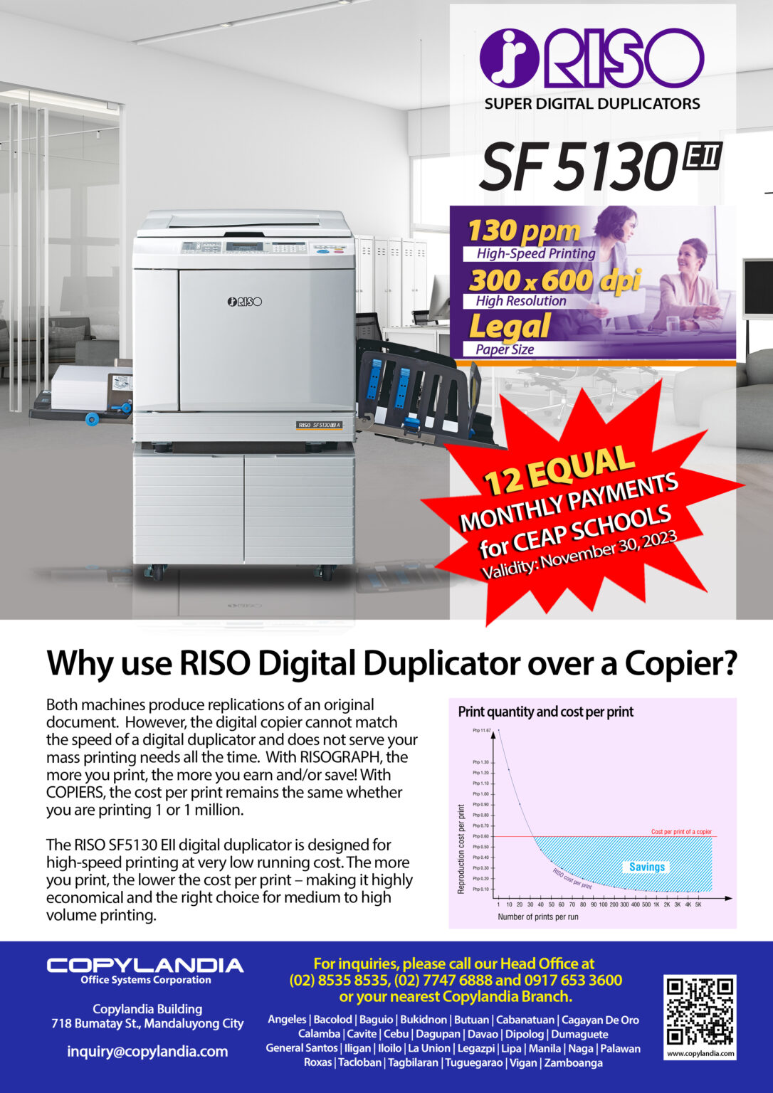 RISO SF5130 Promo for CEAP Schools